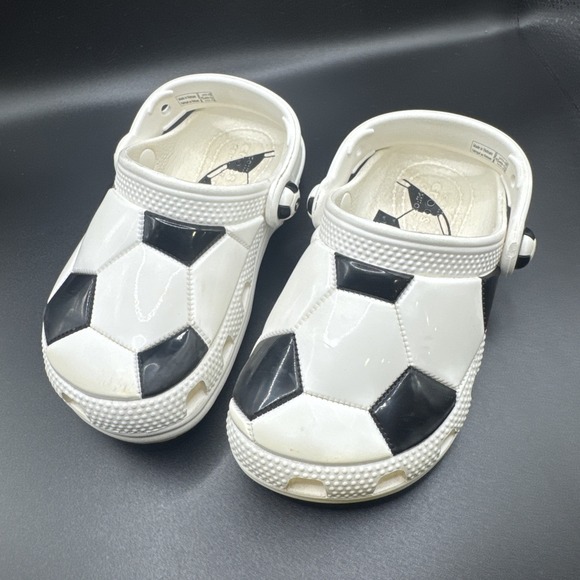 CROCS | Shoes | Crocs Classic Soccer Ball Clogs Youth Toddler 9 White ...